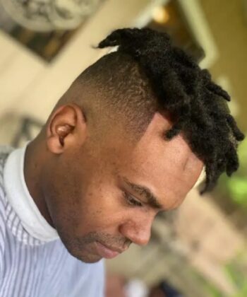 Dreads With Fade Styling Guide + 12 Locs Styles Inspiration