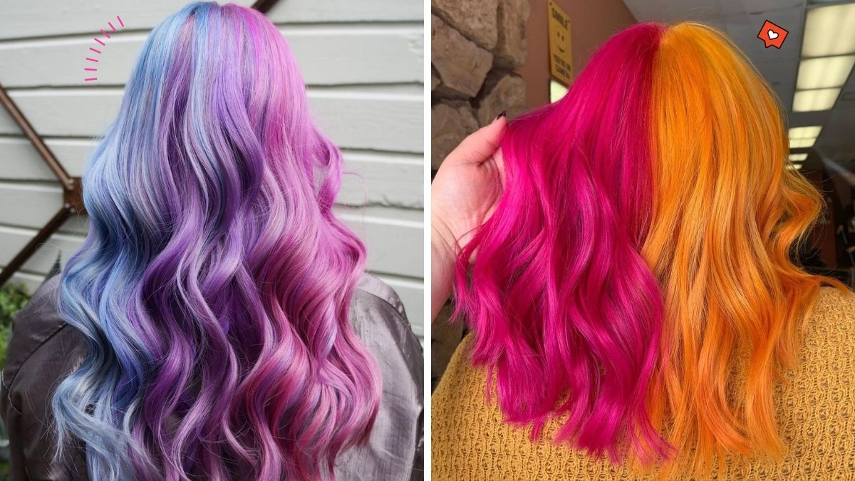 Split Hair Dye Ideas: Half And Half Hair Color And Styles