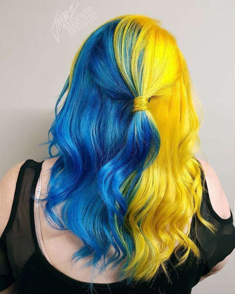Split Hair Dye Ideas: Half And Half Hair Color And Styles